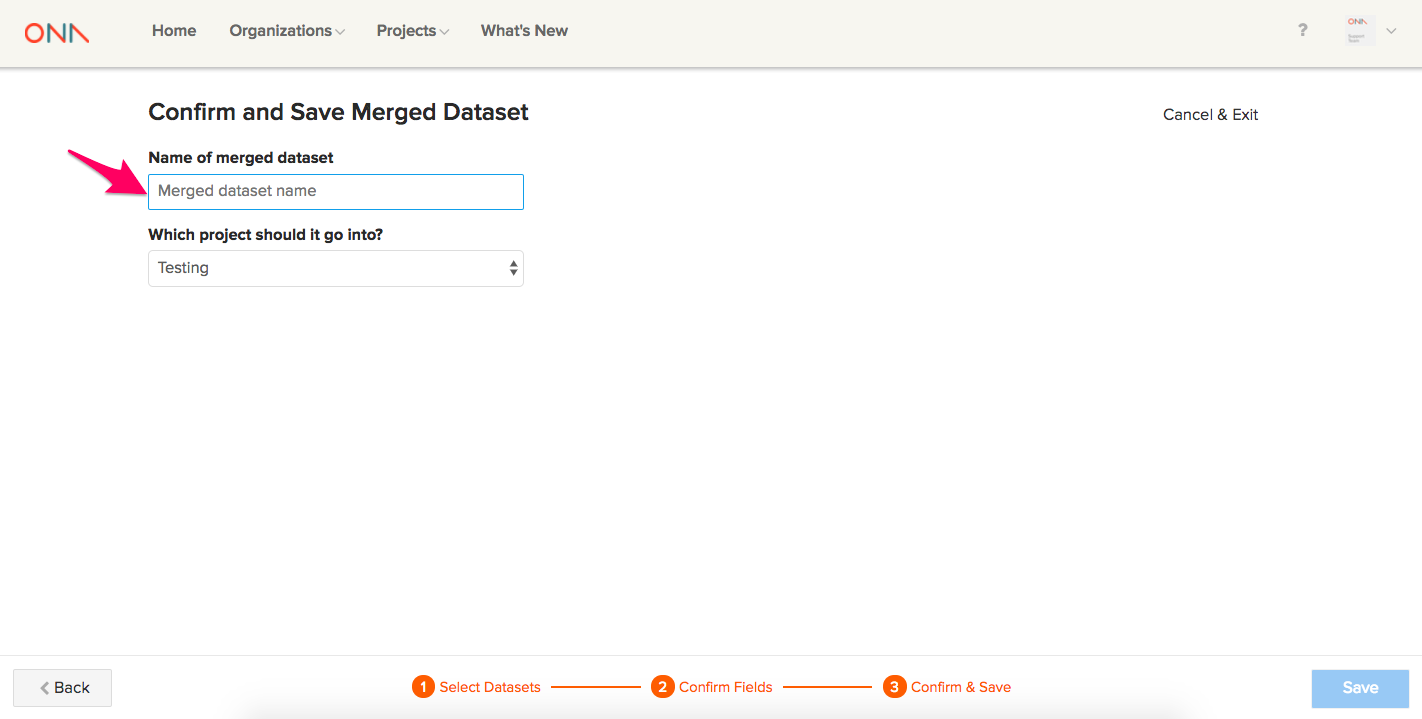 How To Merge Datasets Ona Data Help Center